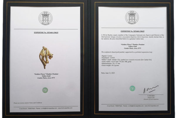 Vintage 1981 Cartier Large Panthère Molle 18k Pendant / Necklace ...